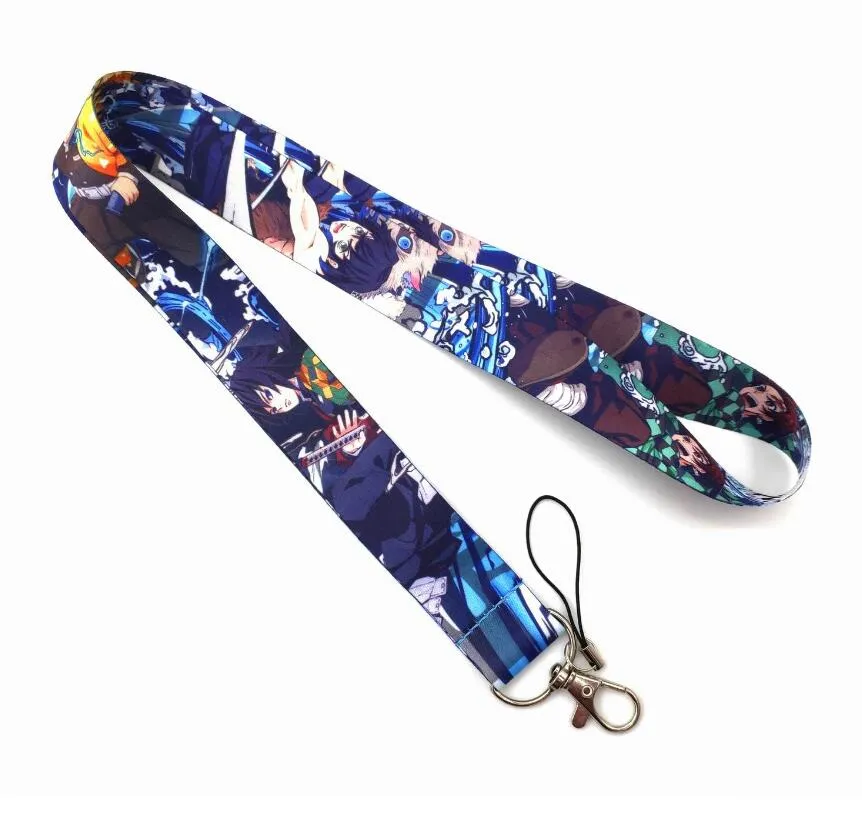 Kimetsu No Yaiba Demon Slayer Anime Key Lanyard Set Fashionable Neck ...