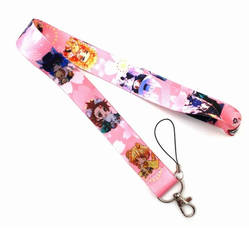 Kimetsu No Yaiba Demon Slayer Anime Key Lanyard Set Fashionable Neck ...