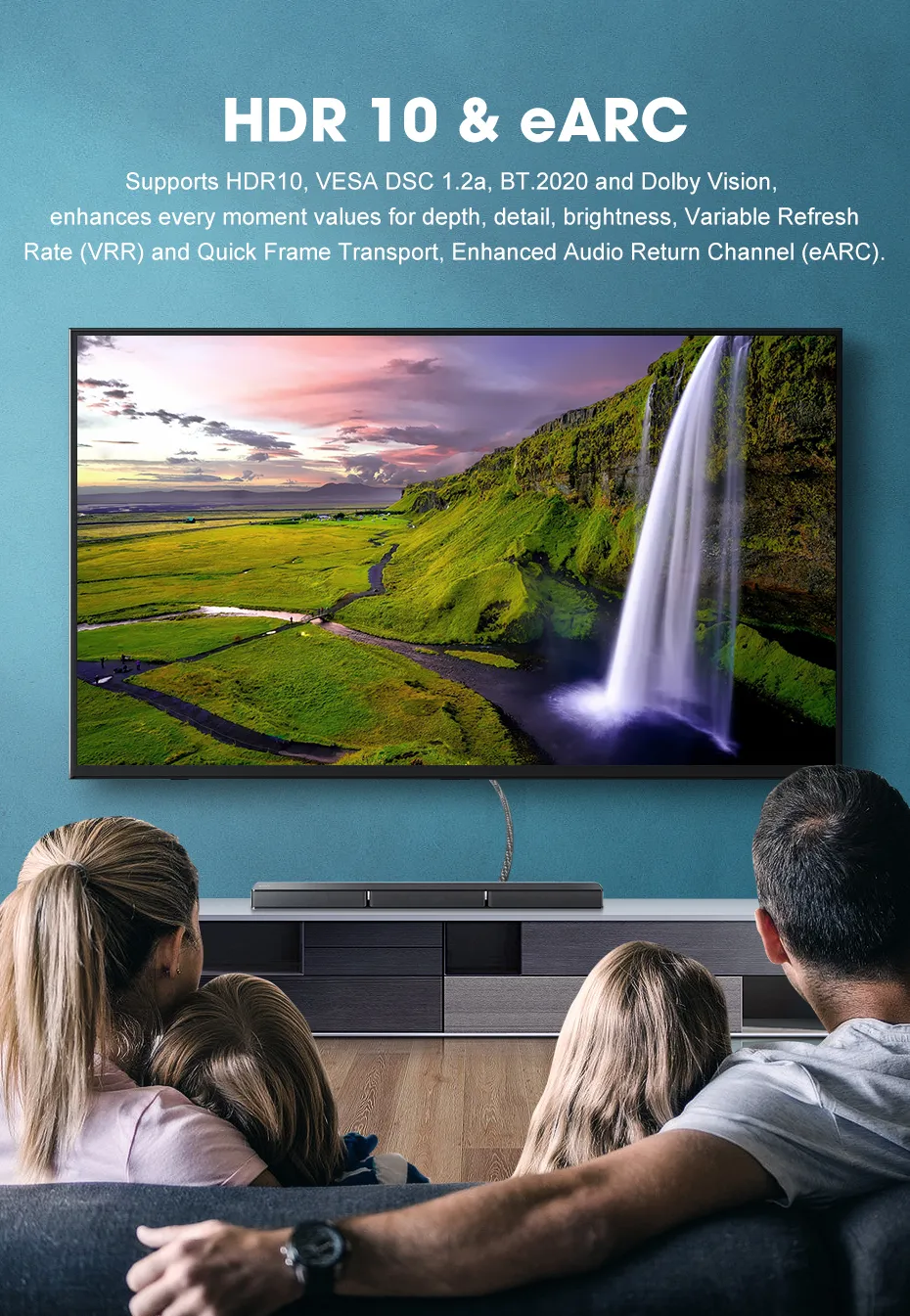 8K HDMI 2.1 Cable 60Hz Oxygen Free Copper Wire For Projector, TV ...