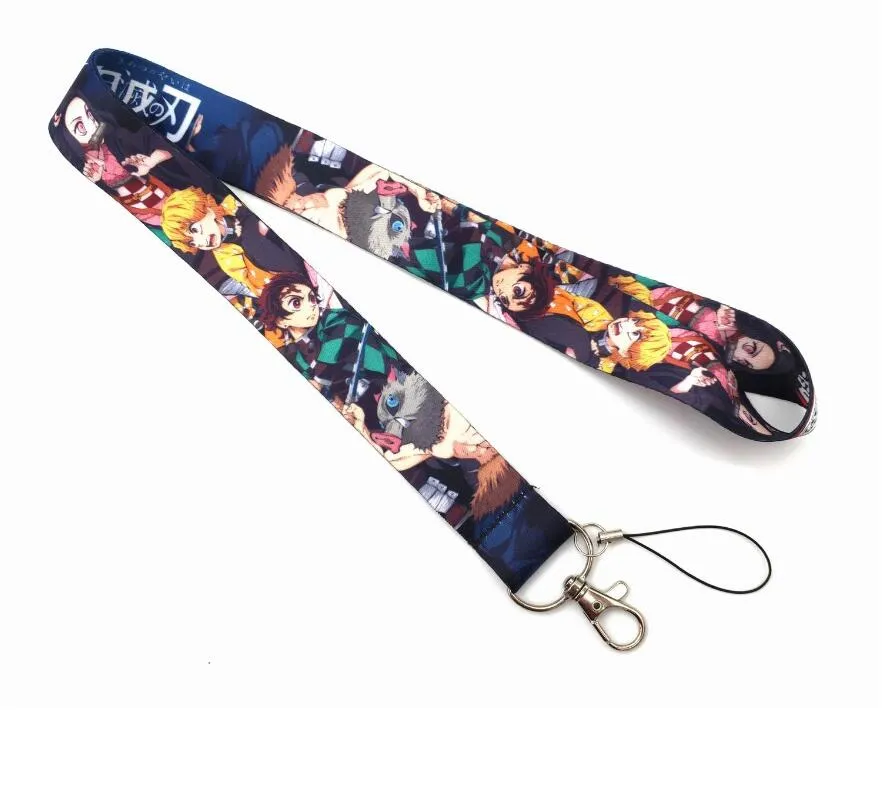 Kimetsu No Yaiba Demon Slayer Anime Key Lanyard Set Fashionable Neck ...