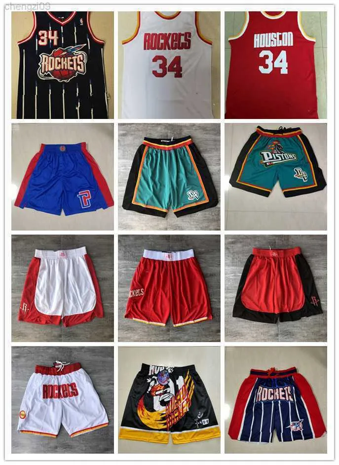 Detroit''Pistons''Shorts Houston''Rockets''Shorts mens Throwback ...