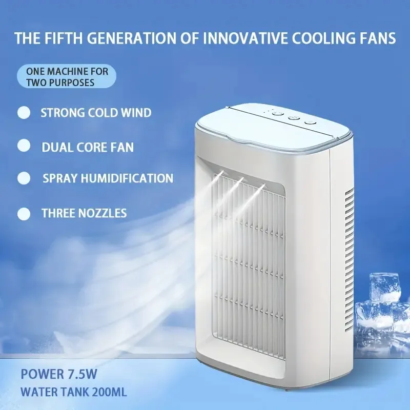 Portable USB Air Conditioner - Mini Evaporative Cooler, 3 Speeds ...