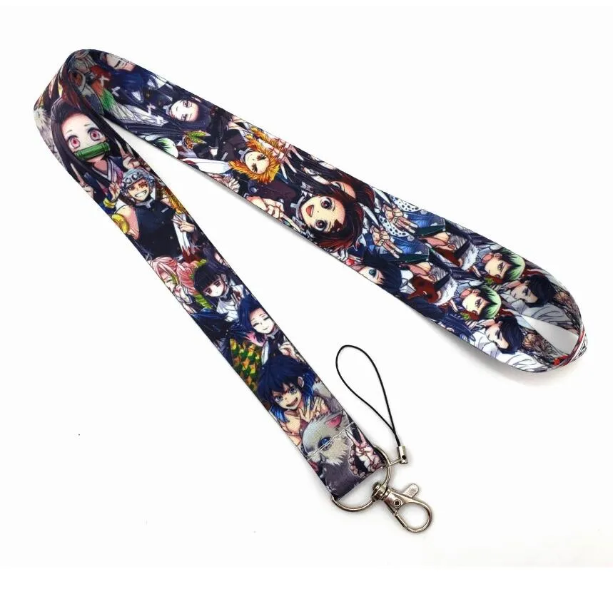 Kimetsu No Yaiba Demon Slayer Anime Key Lanyard Set Fashionable Neck ...