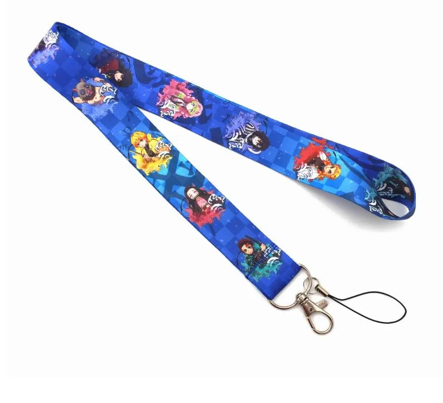 Kimetsu No Yaiba Demon Slayer Anime Key Lanyard Set Fashionable Neck ...