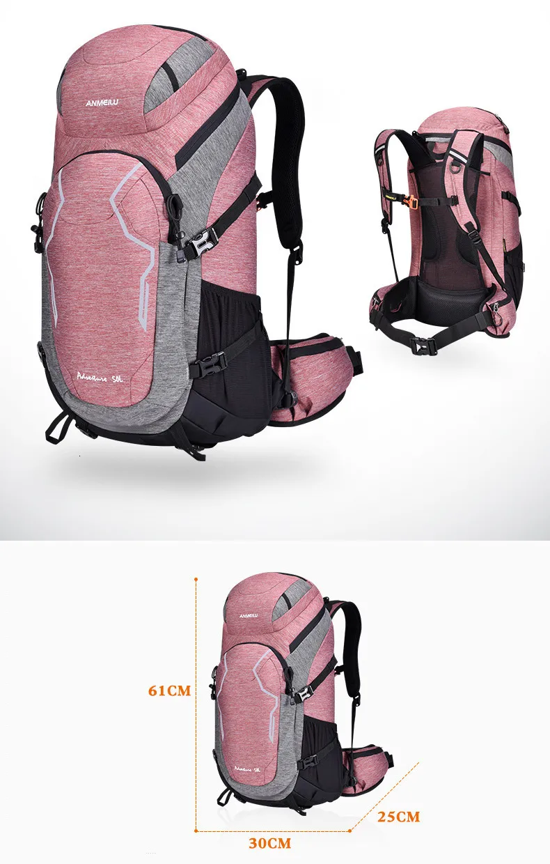 50L Hiking Backpack - Waterproof Travel Backpack for Men & Women ...