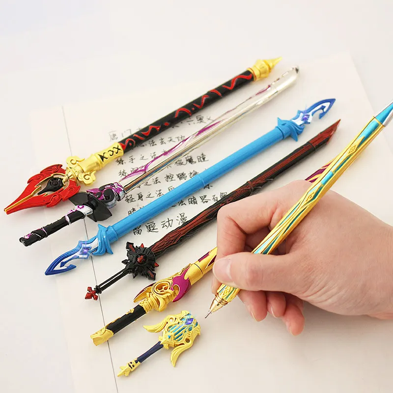 Genshin Impact Gel Pens, Sword Model Signature Pens, Student Stationery ...