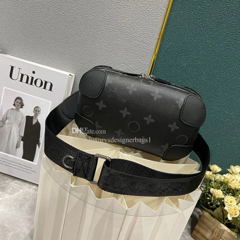 Embossed Leather Designer Mini Box Clear Shoulder Bag For Men Portable ...