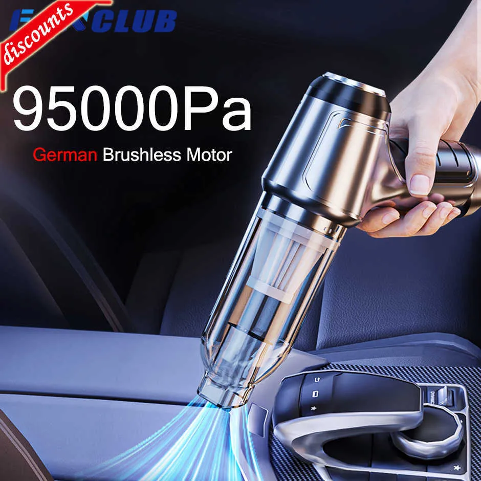 Small Auto Vacuum Cleaner, High Power 95000Pa Cordless Handheld Vacuum ...