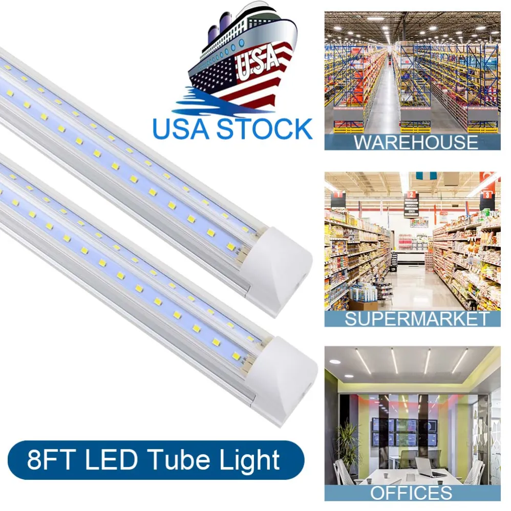 8FT LED Shop Lights - High Output 15000Lm, V Shape T8 Integrated ...