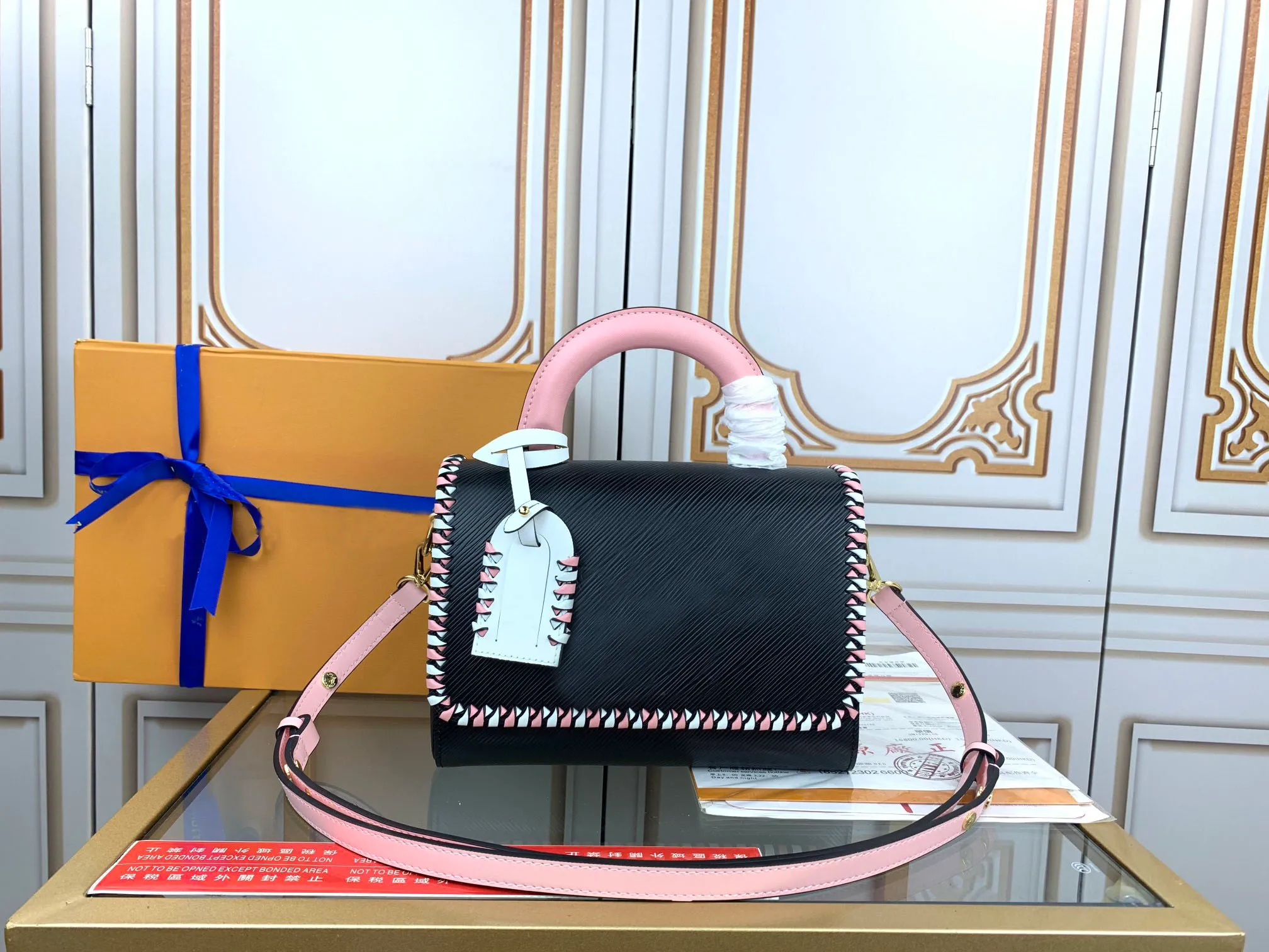 Luxury Designer Leather Handbag Twist And Braid Design, High Quality ...