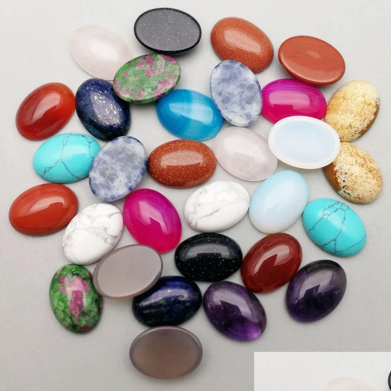DHgate.com:13x18mm Natural Oval Cabochon Loose Gemstone Beads for ...
