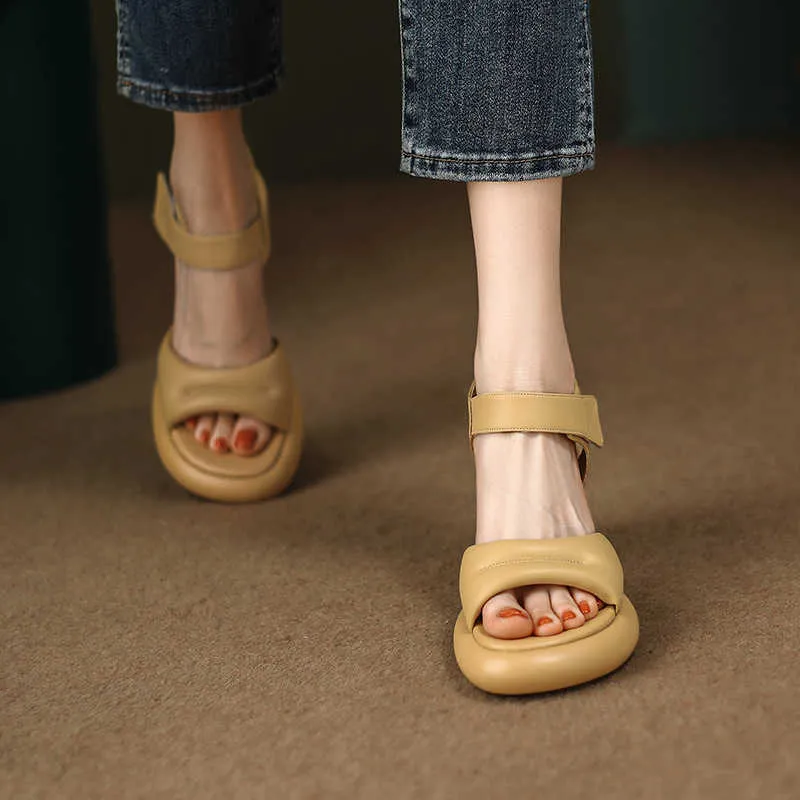 Zhiying Womens Waterproof Platform Low Block Heel Sandals Giant, Easy ...