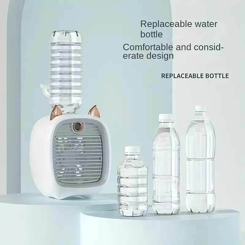 New Mini Desktop Water-Cooling Fan With USB, Turbine, LED, Spray ...