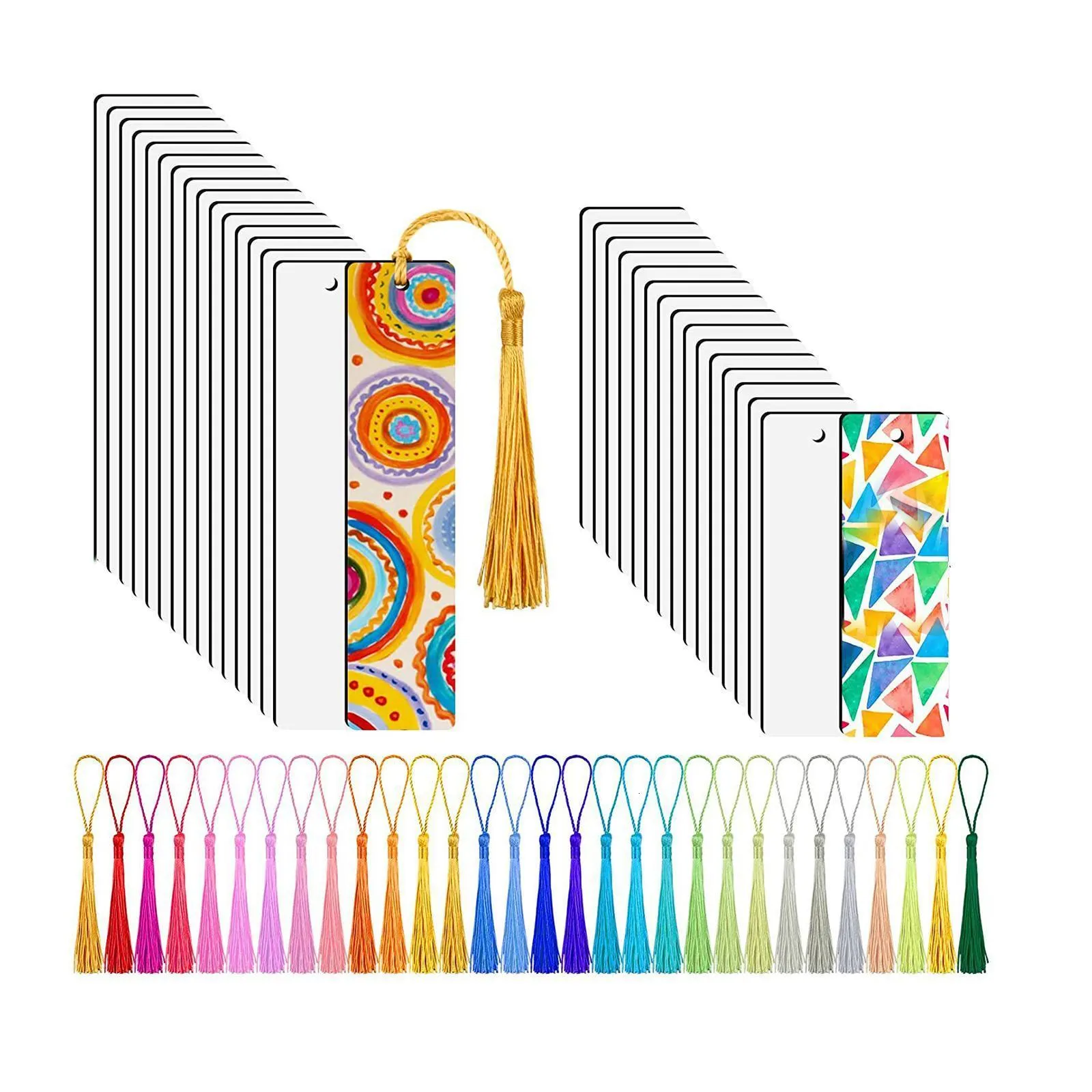 Wholesale 30x Sublimation Blank Printable Bookmarks With Hole And ...