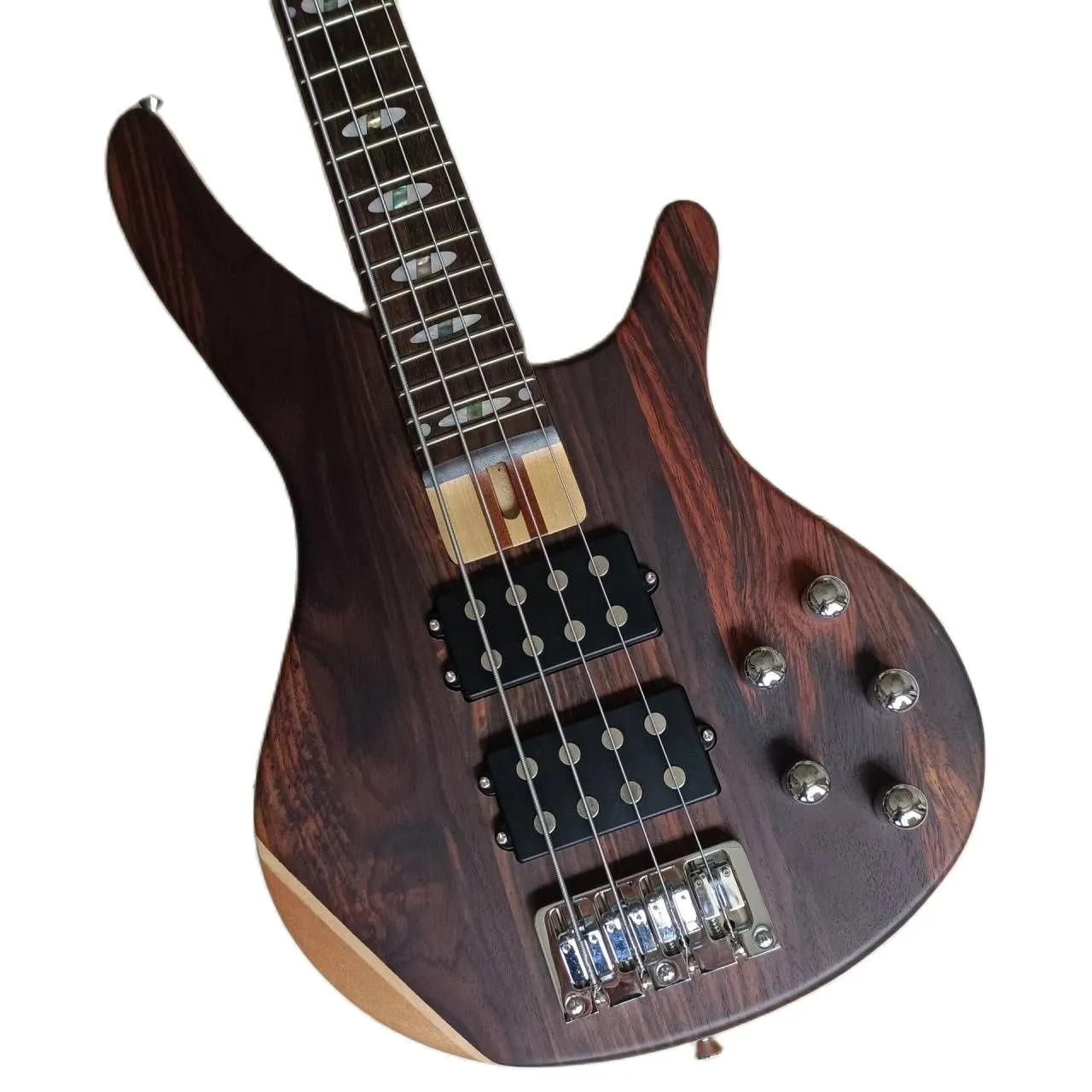 DHgate.com:Custom 4-String Brown Rosewood Electric Bass Guitar with ...