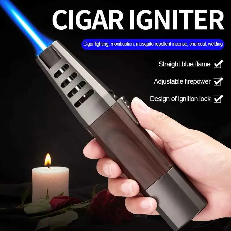 Electronic Windproof Metal Lighter with Safety Lock, Refillable Butane ...
