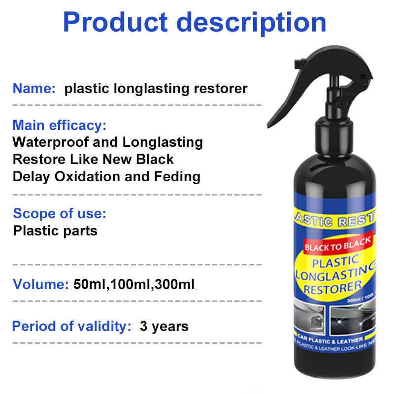 New Car Plastic Restorer Back To Black Gloss Car Cleaning Products ...