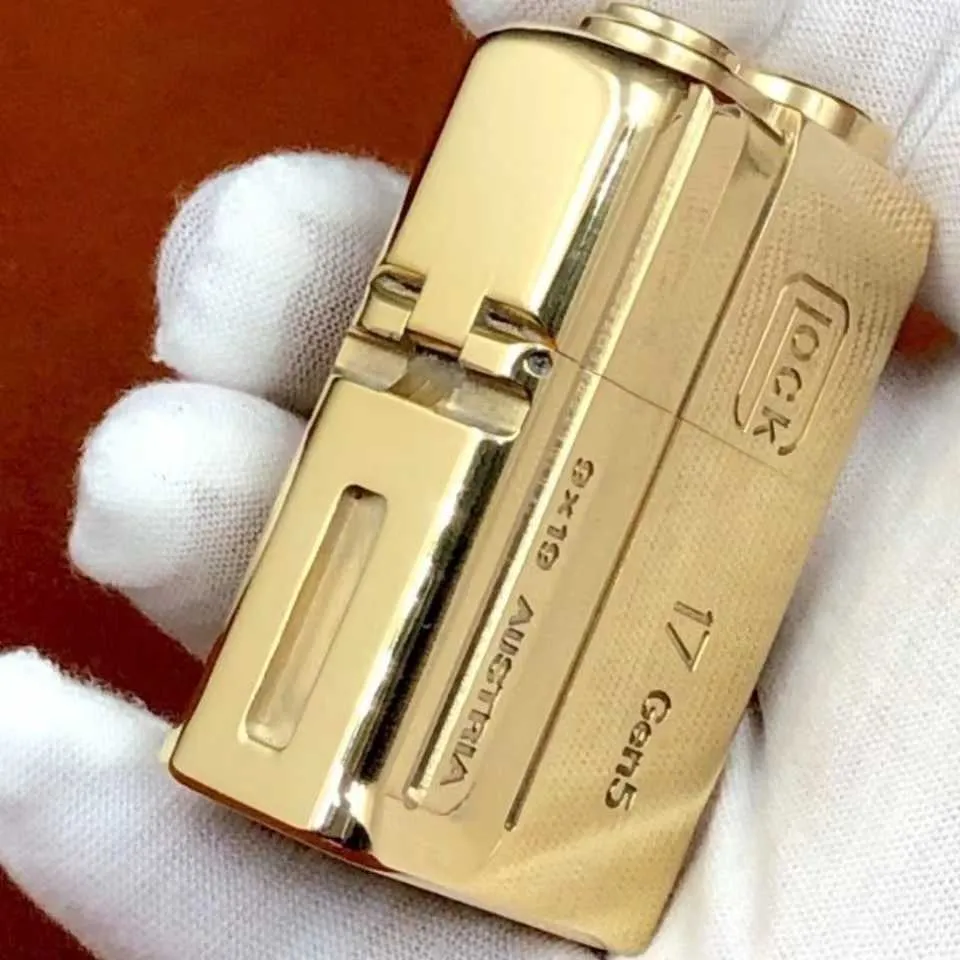 Vintage Brass Kerosene Lighter - Handmade G17 Style, Retro Armor, Heavy ...