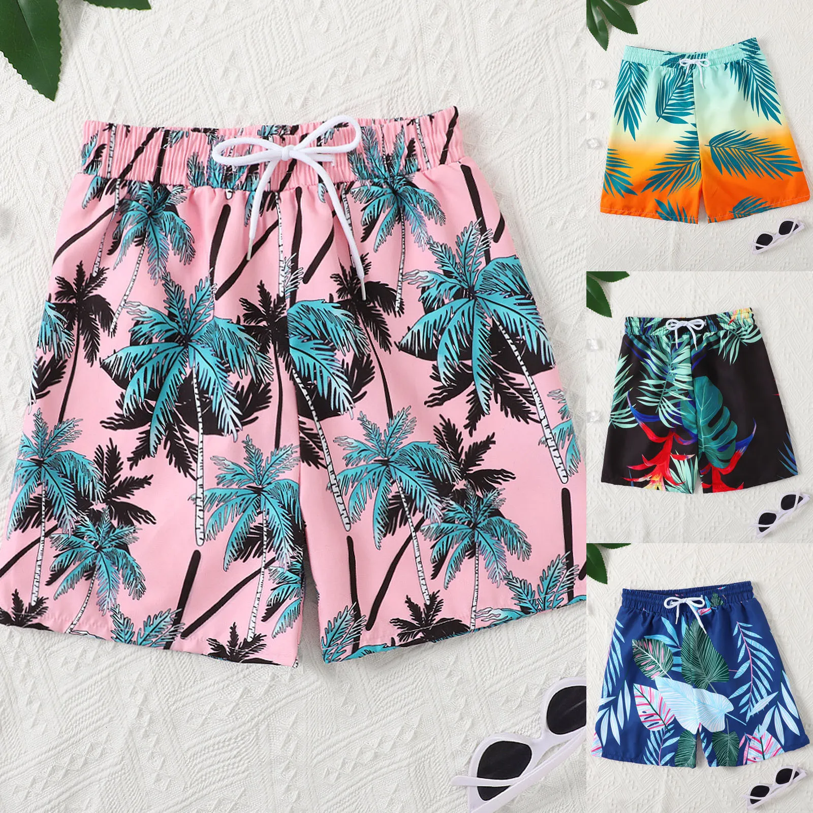 DHgate.com:Casual Hawaiian Beach Shorts for Boys - 8-14 Years | Quick-Drying Swimsuit Trunks | 2 ...