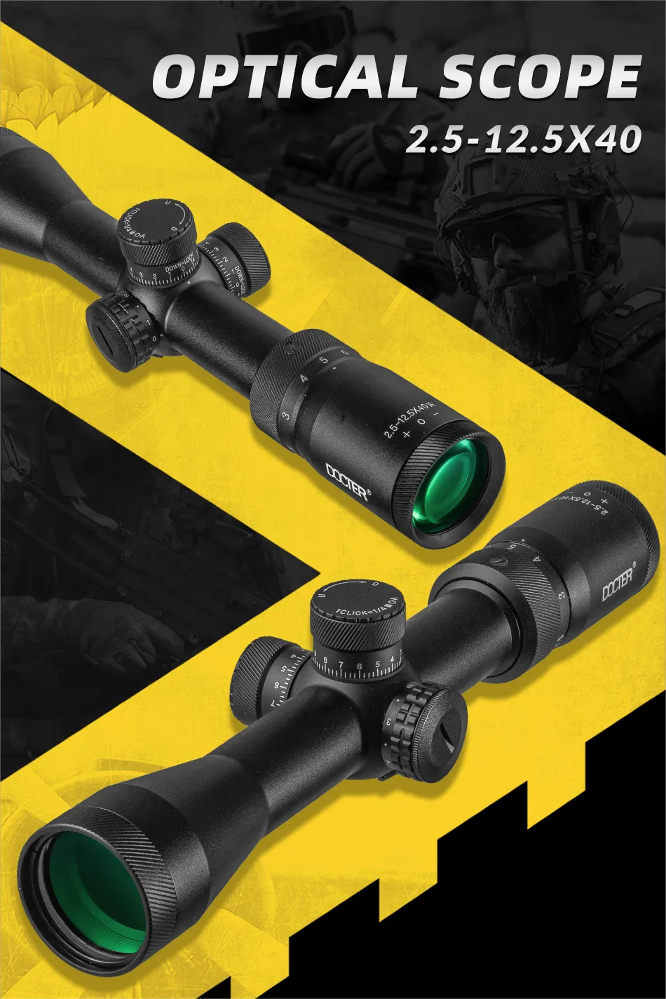 Docter 2.5 12.5x40 Ir Scopes Hunting Air Rifle Scope Wire Rangefinder ...