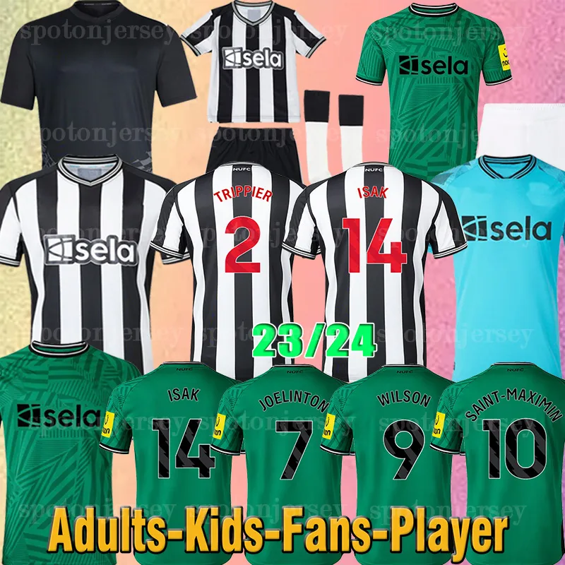 23 24 Soccer Jersey Newcastle NUFC 130 YEAR BOTMAN BRUNO G JOELINTON ...