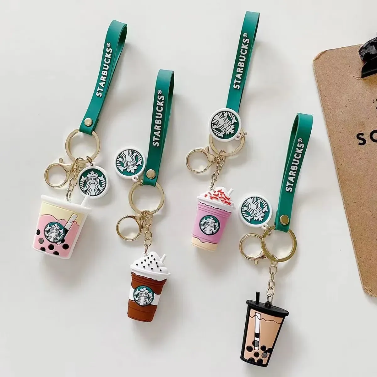 DHgate.com:Starb Inspired Miniature Coffee Cup Keychain Couple Keyring ...