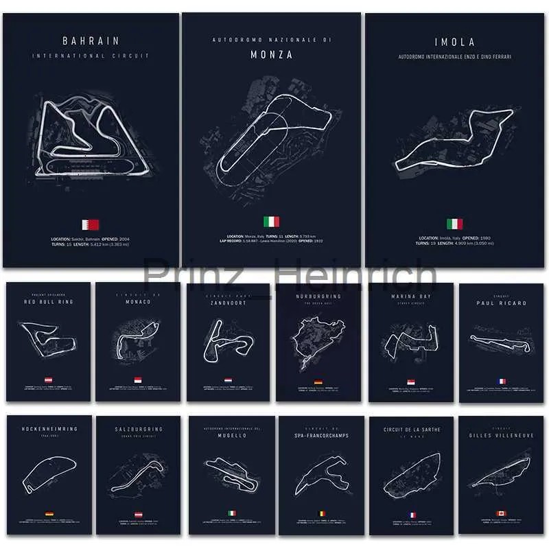 Wallpapers Formula 1 Imola Monaco Track Circuit Canvas Painting F1 Art ...