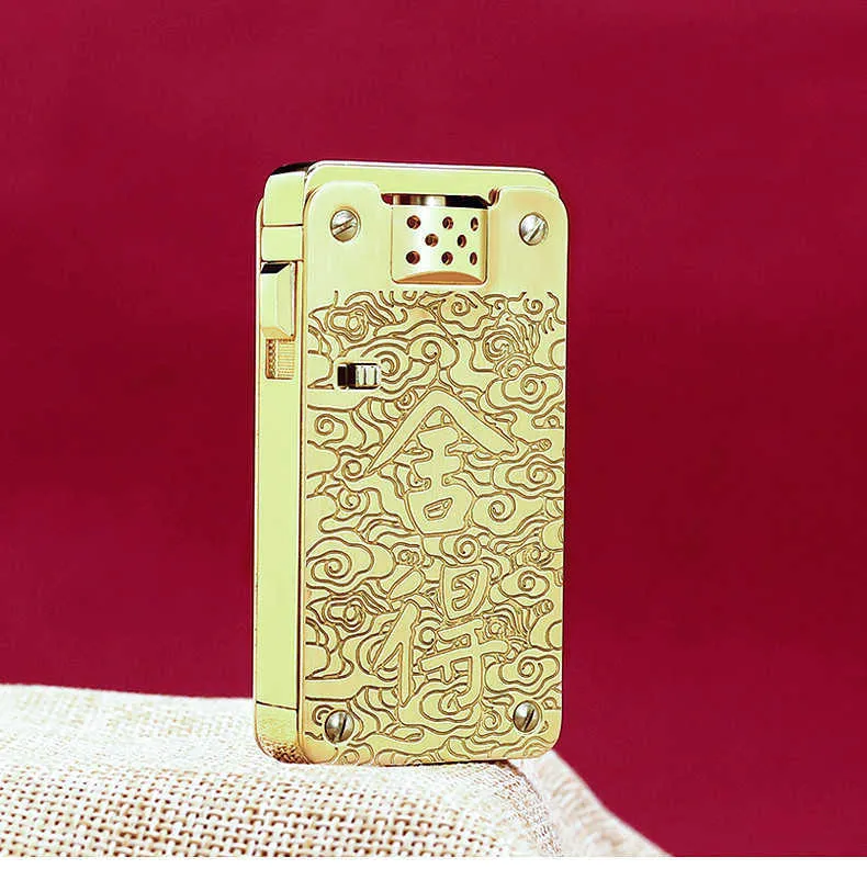 Unique Lighters, Copper Gifts For Men Brass Open Flame Lighter With ...