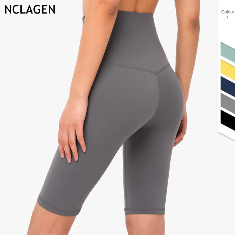 High Waist Yoga Shorts - Women's Fitness Shorts, Push-Up Workout Shorts ...