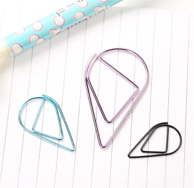 Wholesale Gold Teardrop Binder Clips Wholesale Plated Spring Steel ...