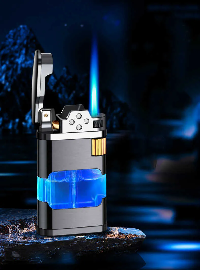 Turbo Torch Lighter - Windproof Blue Flame Butane Lighter, Unique Metal ...