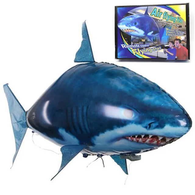 Inflatable RC Shark Toy With Remote Control, Air Swimming, Radio Fly ...