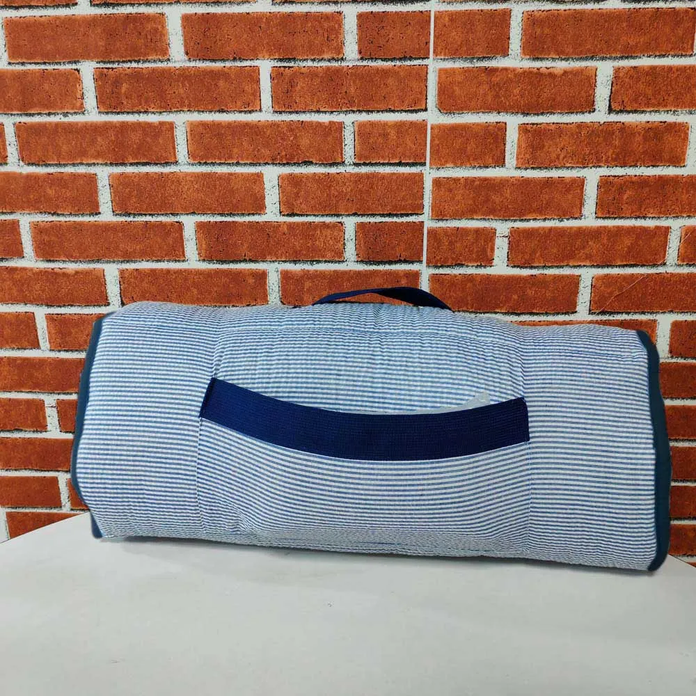 Wholesale Blanks Seersucker Nap Blanket Cotton Nap Roll Mat With Front ...