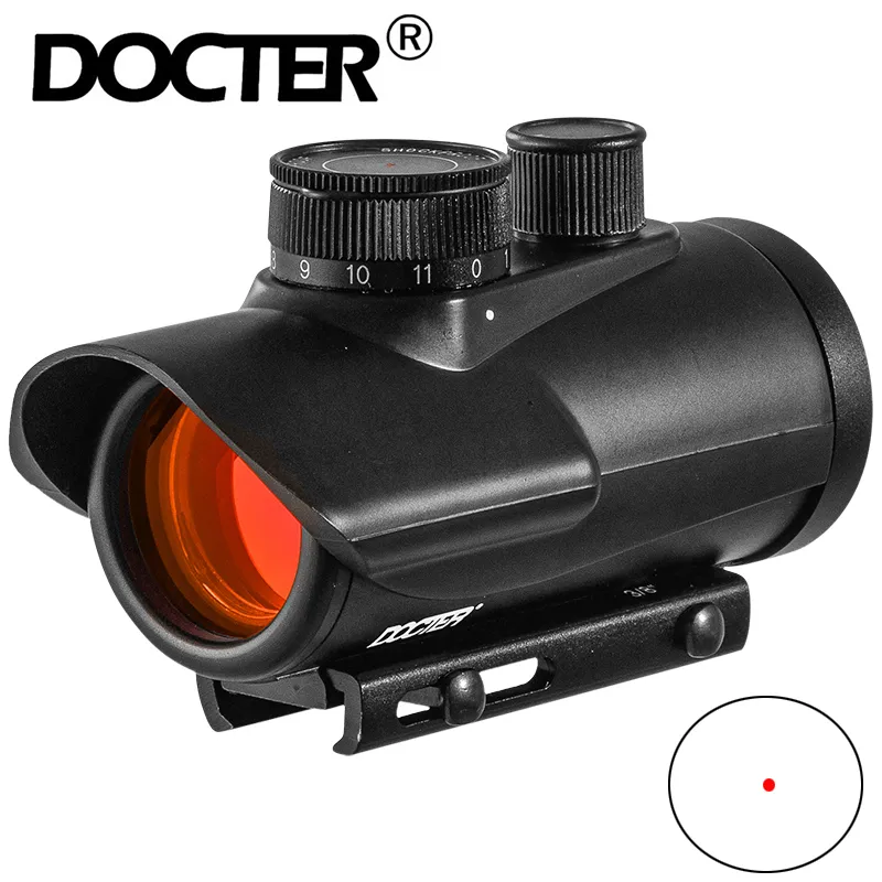 Docter Style 1x30mm Red Dot Sight Scope With 11mm & 20mm Weaver Rail ...