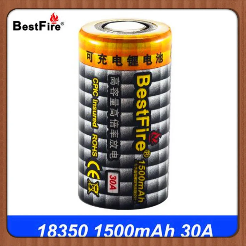 BestFire 18350 Lithium Lr44 Rechargeable Battery 1500mAh, 30A, 3.7V ... BestFire 18350 Lithium Lr44 Rechargeable Battery 1500mAh, 30A, 3.7V ...
