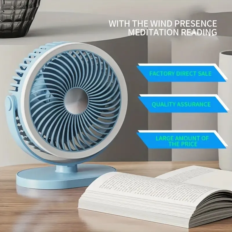 DHgate.com:USB Desk Fan, 360° Rotating Air Circulating Fan, Small Mini ...