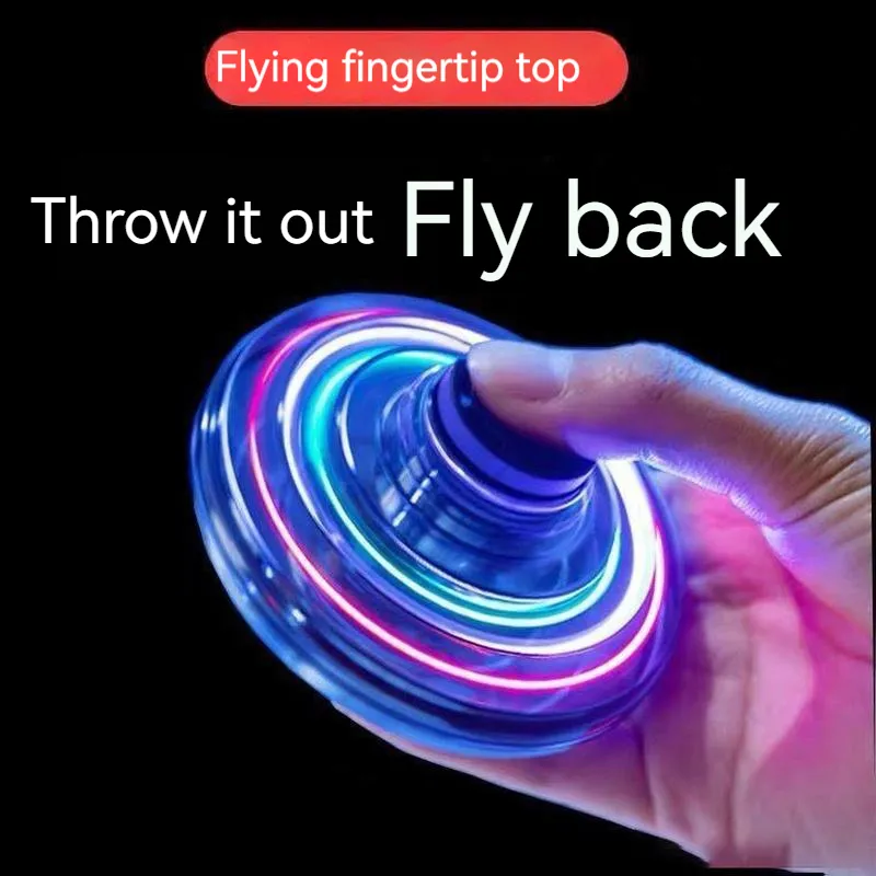 LED Gyroscope Spinning Top - Finger Tip UFO Toy, Throw Resistant ...