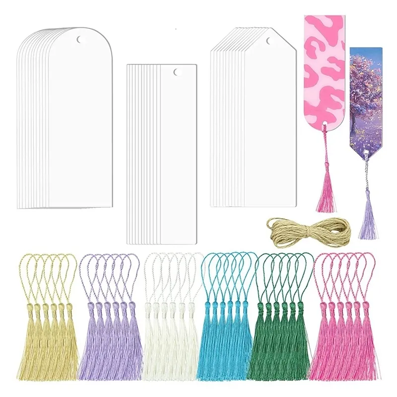 DIY Acrylic Bookmark Set - Multicolor Transparent Blanks for Crafts ...