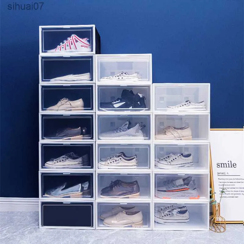 Large Shoe Box Cabinet Drawer Storage, Thickened Transparent Multiple ...