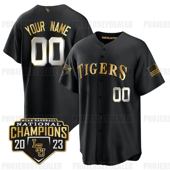 LSU Tigers 2023 College World Series Champions Jersey Baseball Dylan ...