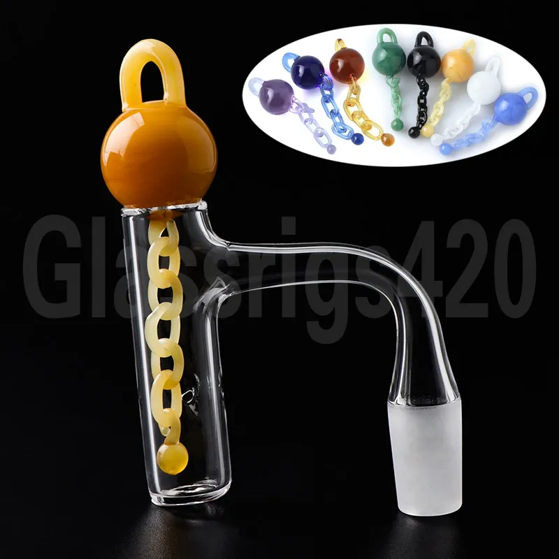 Quartz Finger Banger With Spinning Hole & Terp Chains Set Smoke Nails ...