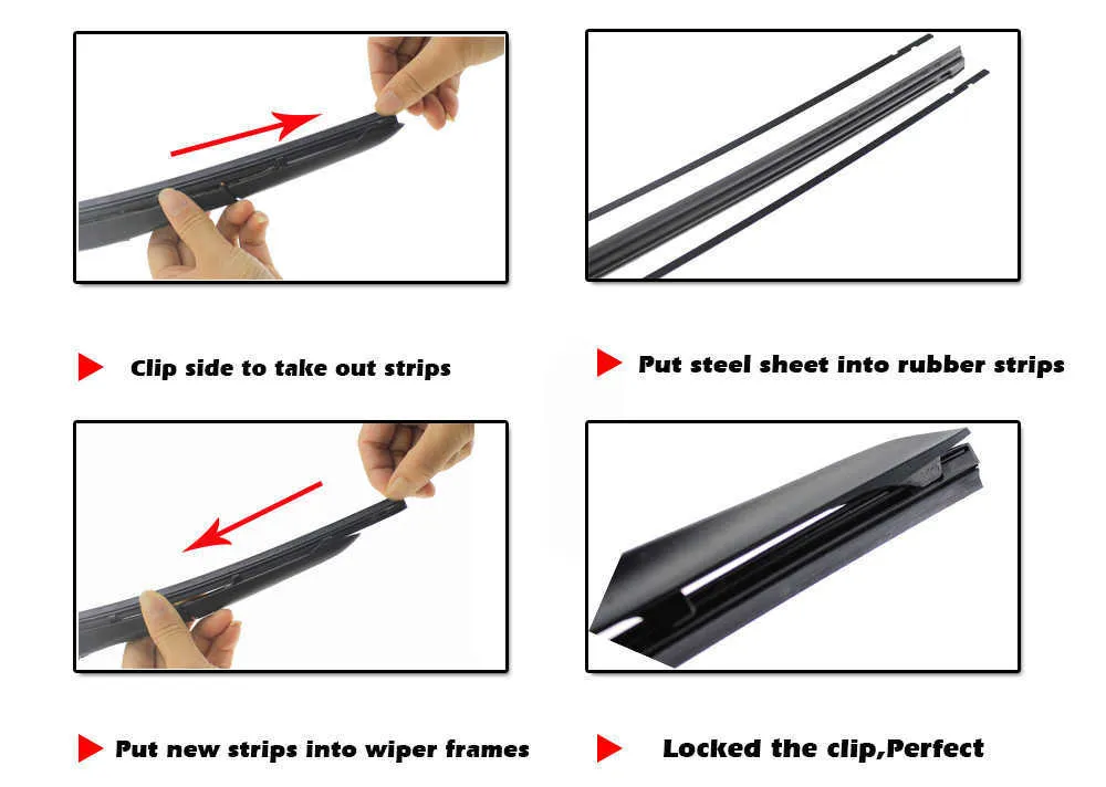 New New New KAWOO Car Vehicle Insert Rubber Strip Wiper Blade Refill ...