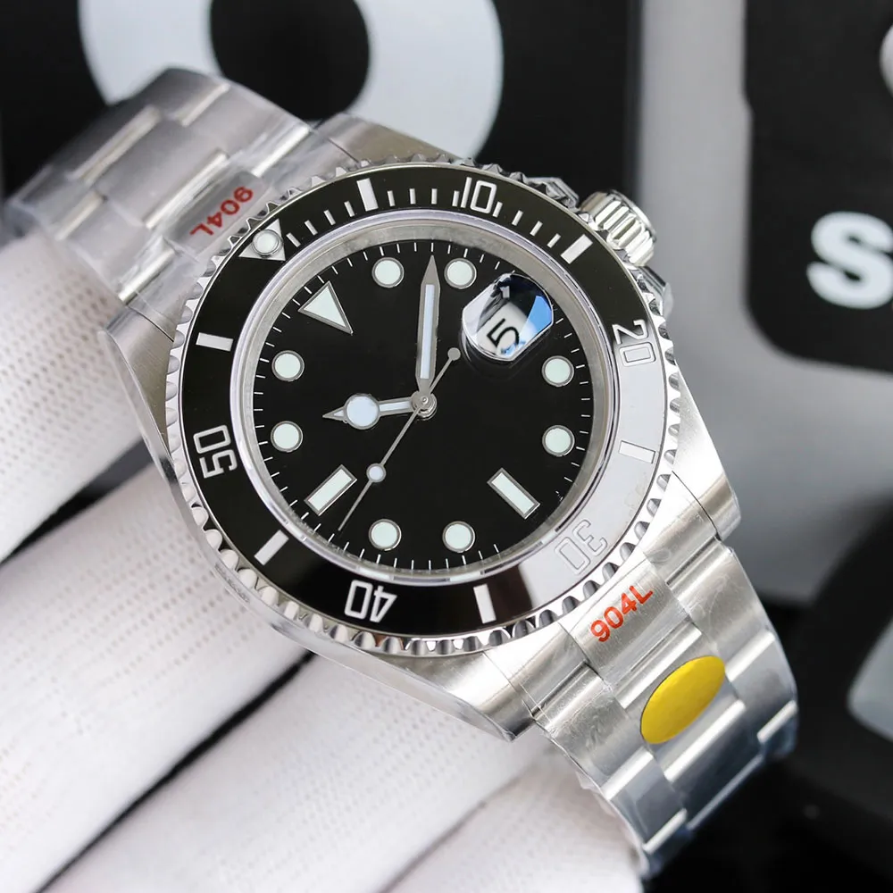 Luxury Mens Watch 40MM Glide Lock Ceramic Bezel Men Watches 2813 ...