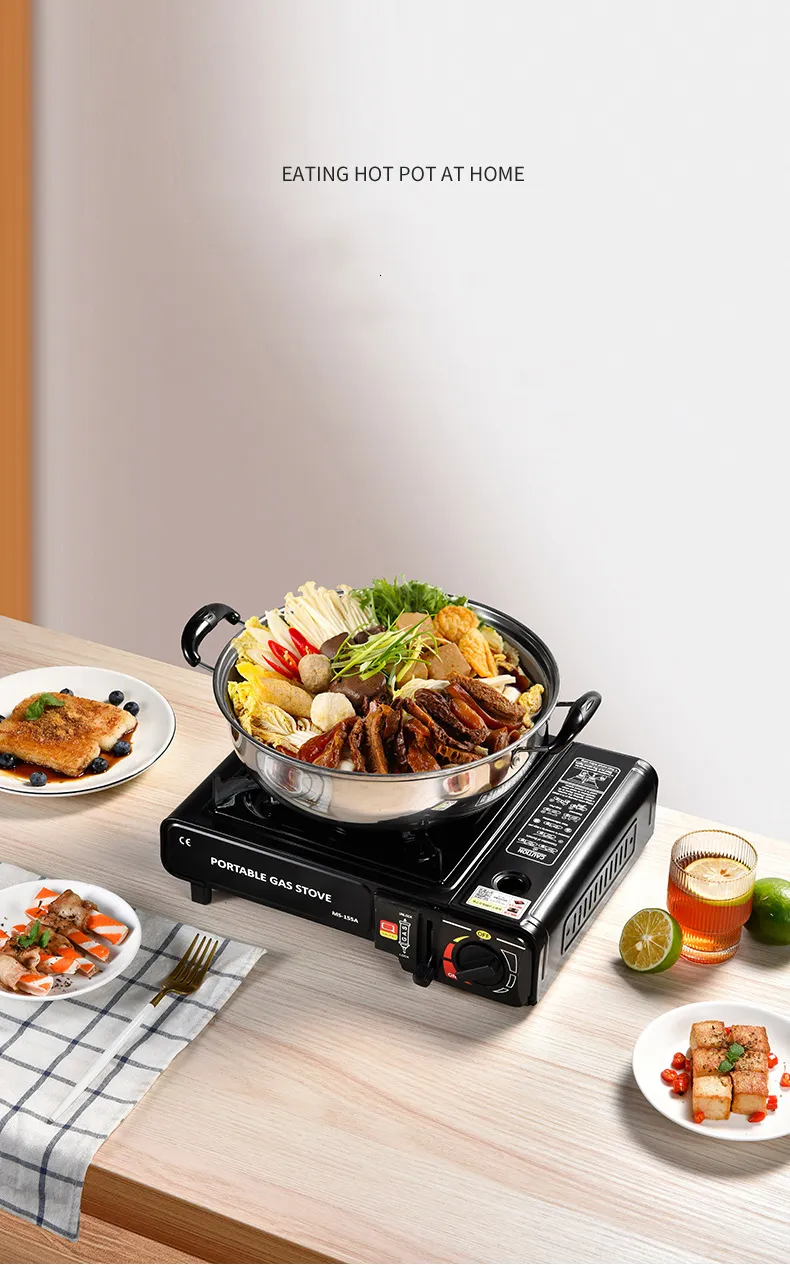 Portable Camping Grill Outdoor Gas Cooker Burner Compact Stainless ...