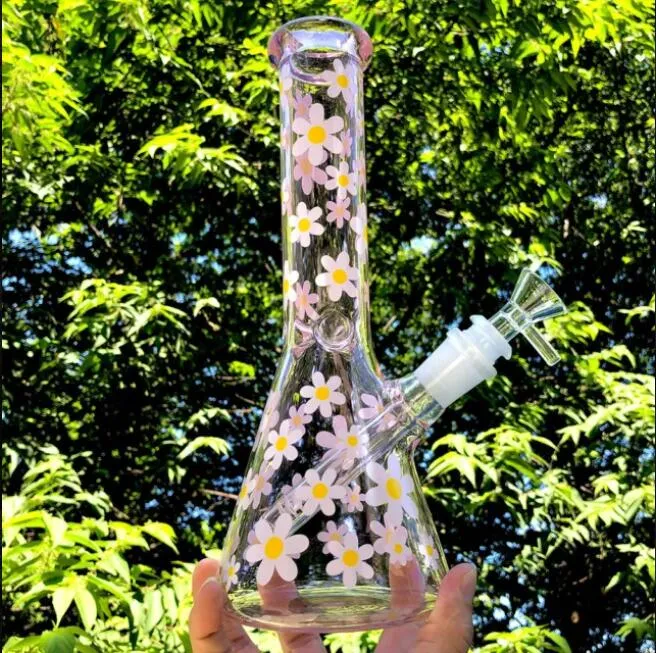 Daisy Glass Water Bongs Hookahs Fumer Des Conduites Deau En Verre Base ...