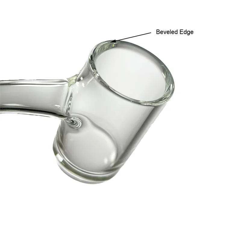 2025 Seamless 25mm Beveled Edge Quartz Banger Set With Glass Spinning ...