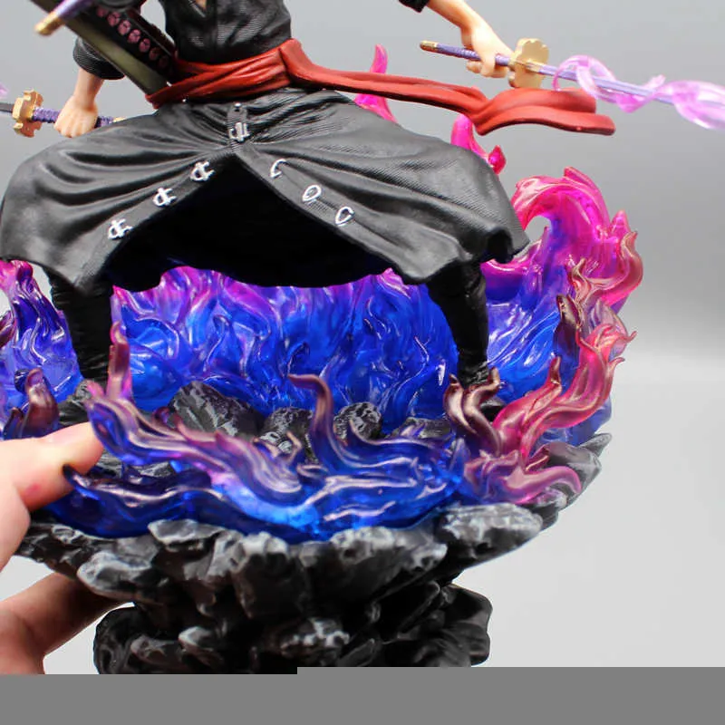 One Piece Zoro Wano Onigashima 9 Swords PVC Action Figure 40cm Naruto ...
