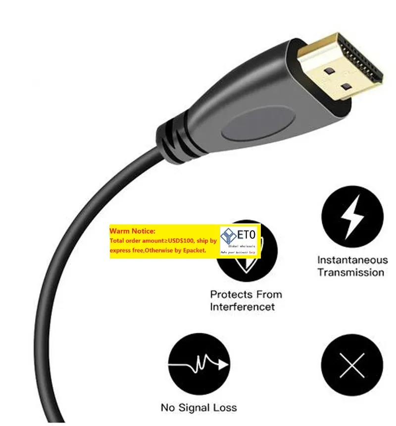 DHgate.com:Gold Plated HDMI Cable, High Speed HDMI HDTV Cable 1080P 3D ...