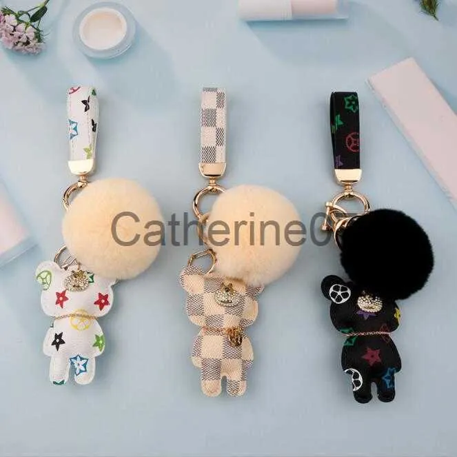 DHgate.com:PU Leather Teddy Bear Keychains Gifts, Womens Designer ...