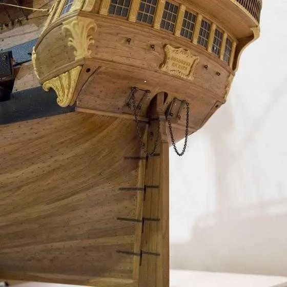 Model Set USS Bonhomme Richard Scale 1 48 58 Wood Model Ship Kit Sail ...